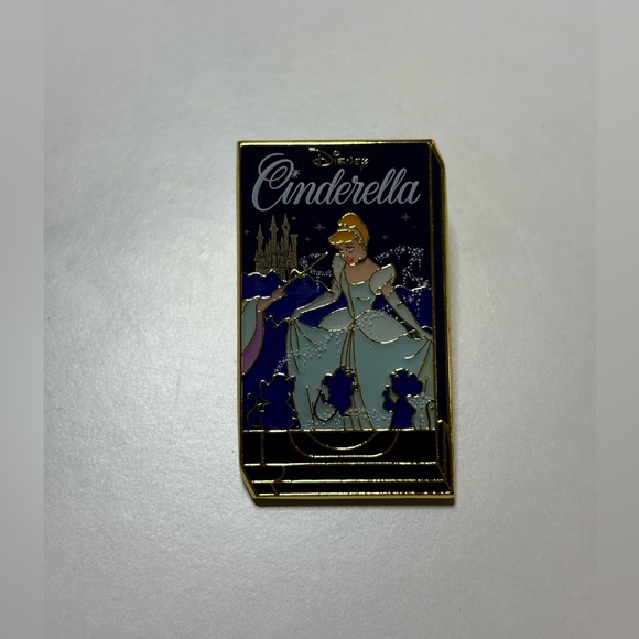 Disney | Jewelry | Disney Cinderella Vhs Enamel Pin | Poshmark